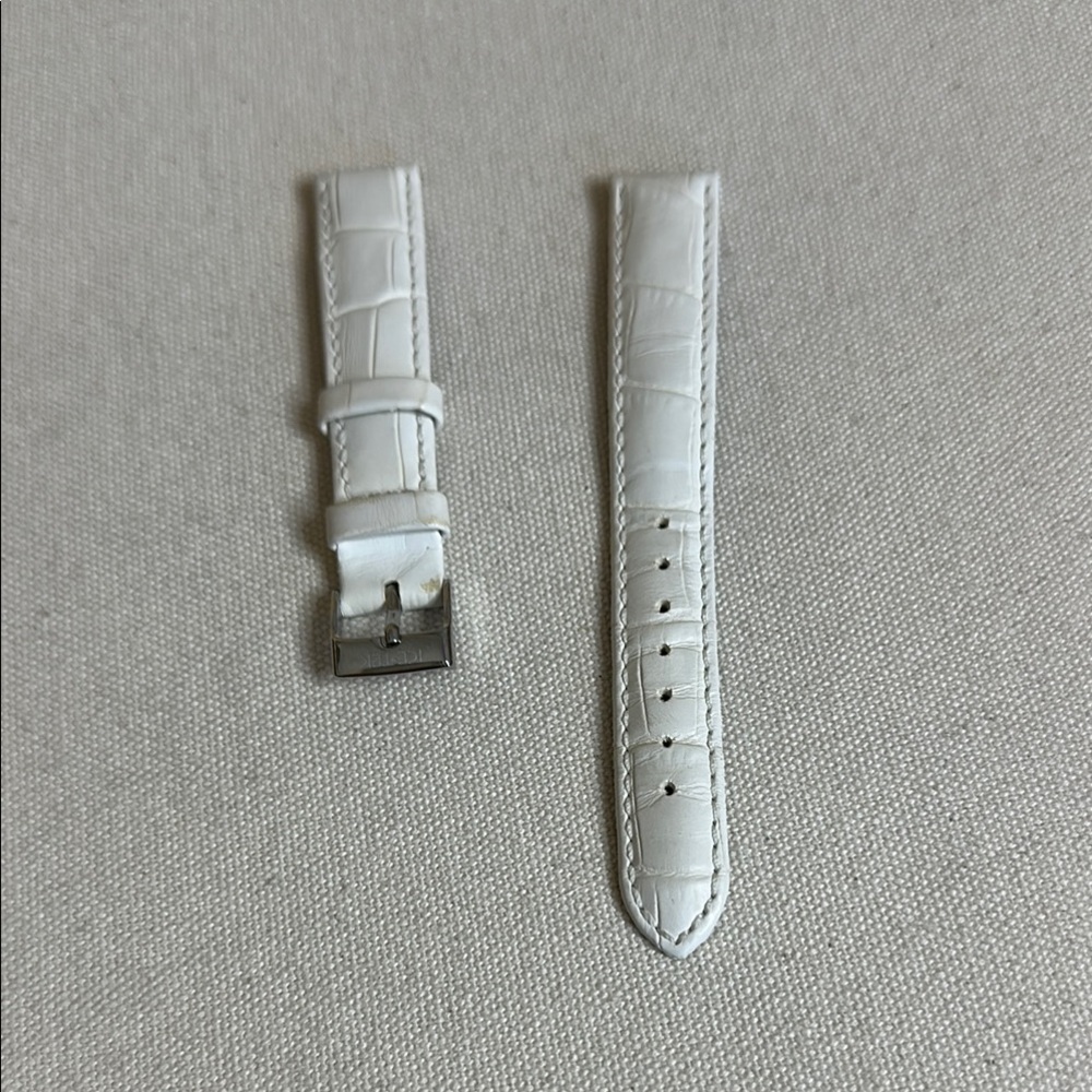 Genuine Leather Ice Tek White Crock Watch Strap 15mm - Gem
